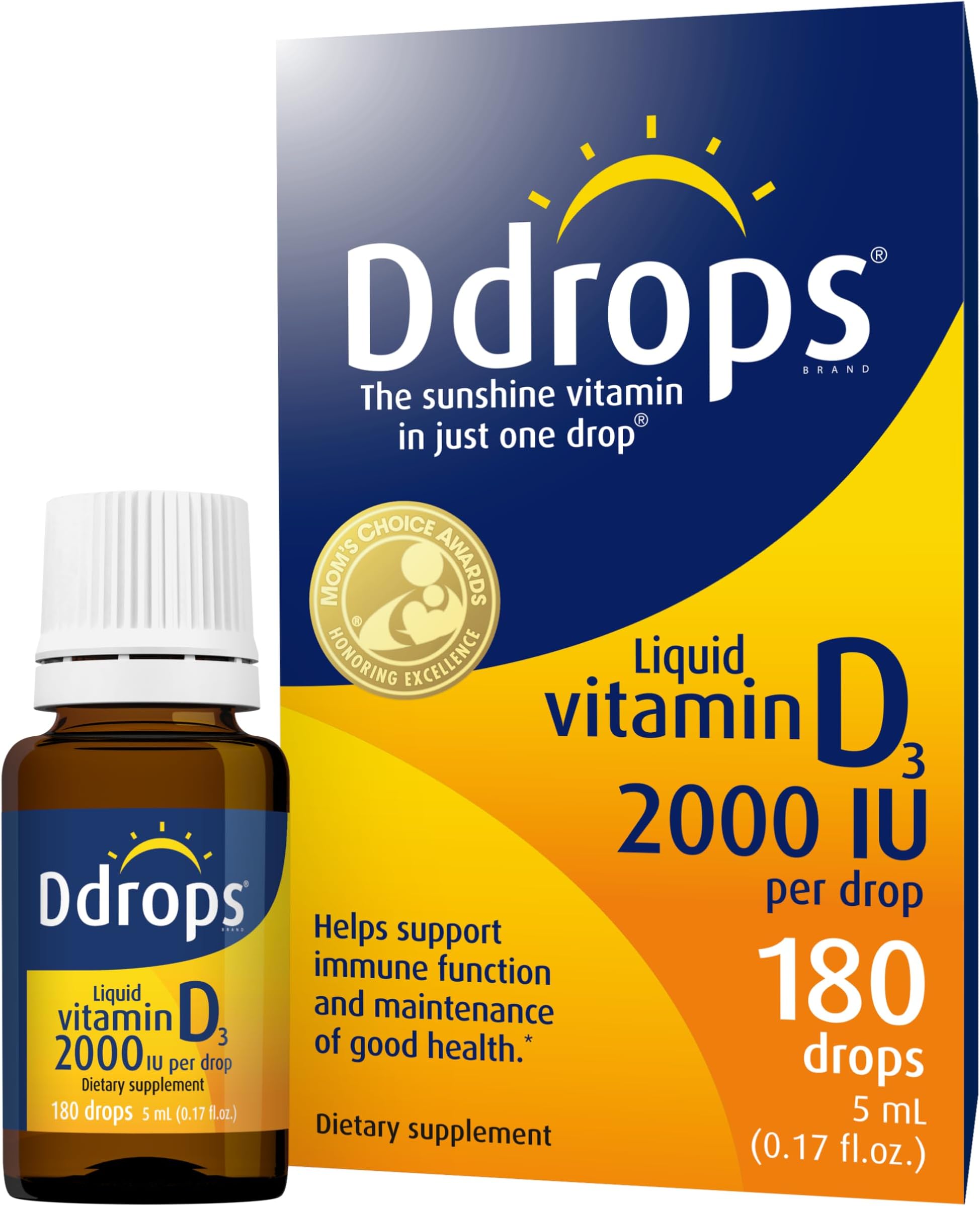Amazon.com: Ddrops Adults 2000IU 180 Drops - Liquid Vitamin D3 ...