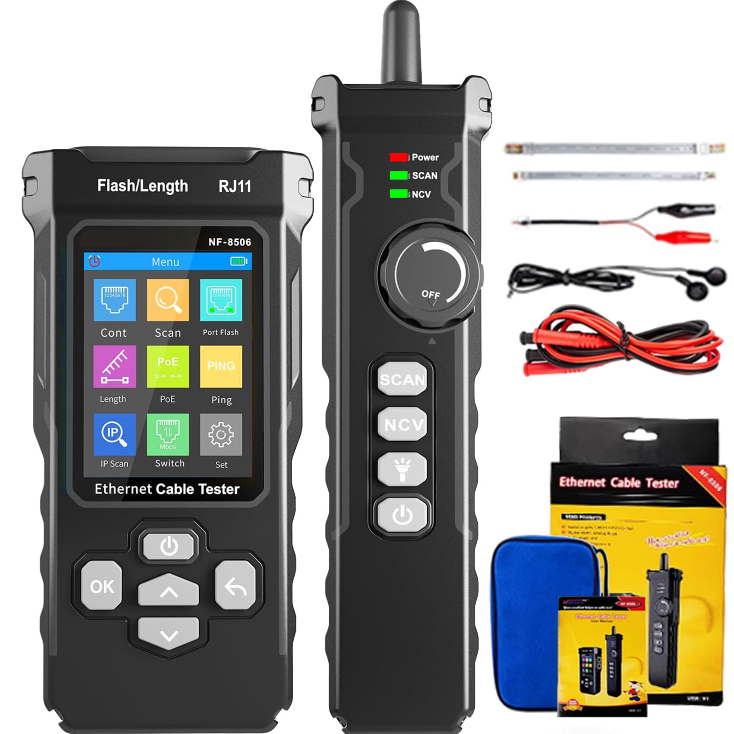 NF-8506 Network Cable Tester and Tracker with IP Scanne Network Rate ...