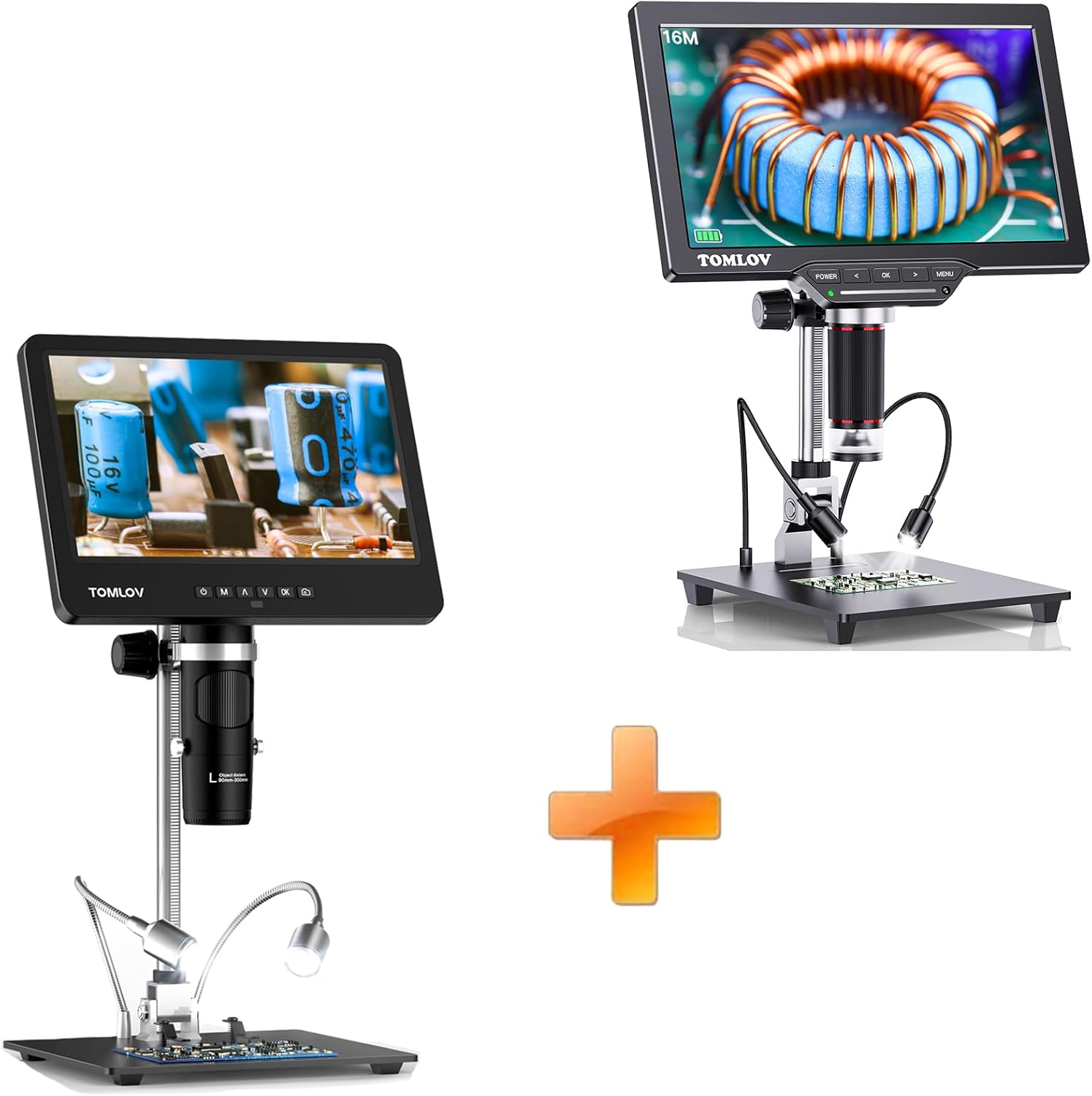 Amazon.com : TOMLOV DM601 HDMI Digital Microscope for Adults, 3 Lens ...