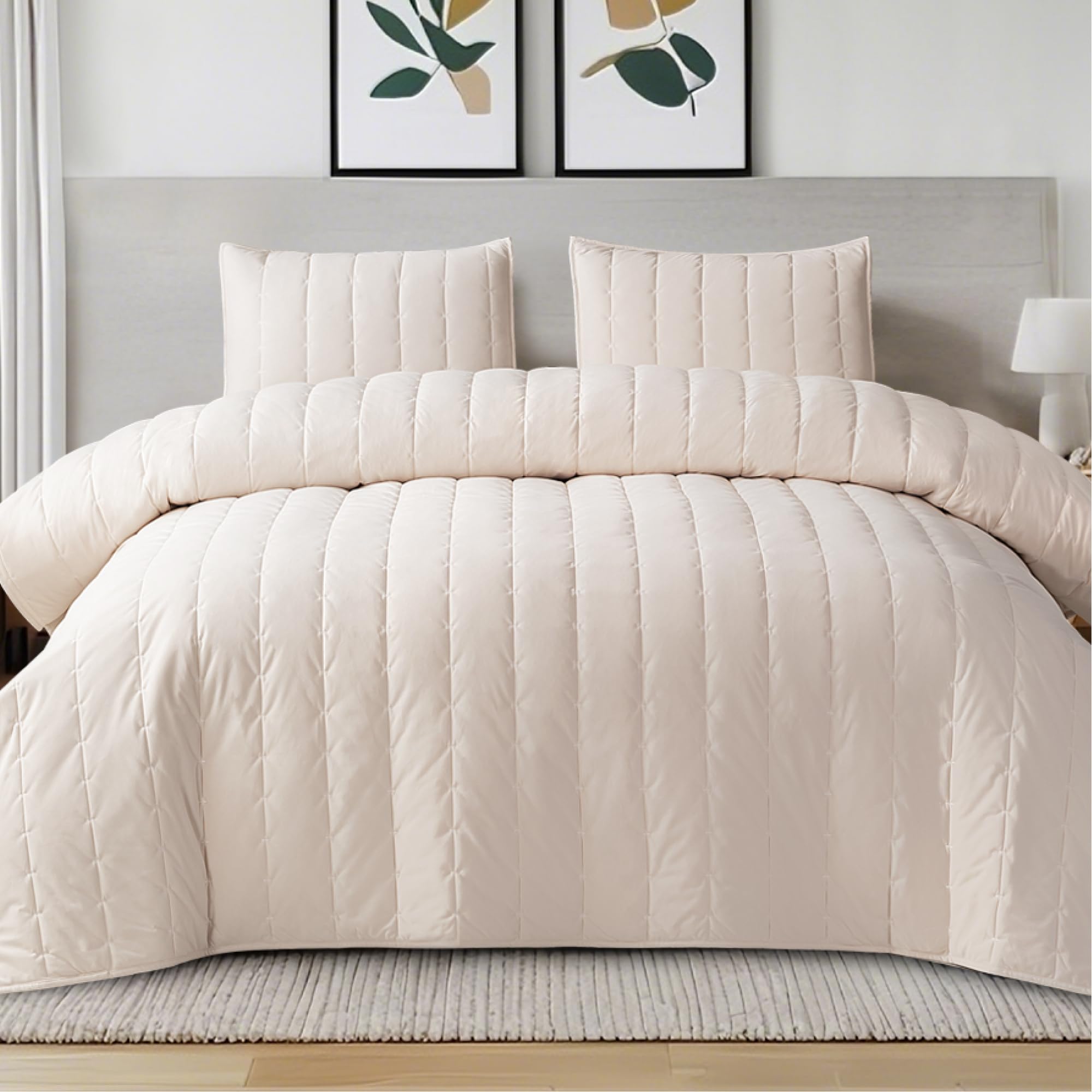 Amazon.com: Sophia & William Cashmere Quilt King Size,Striped Bedding ...
