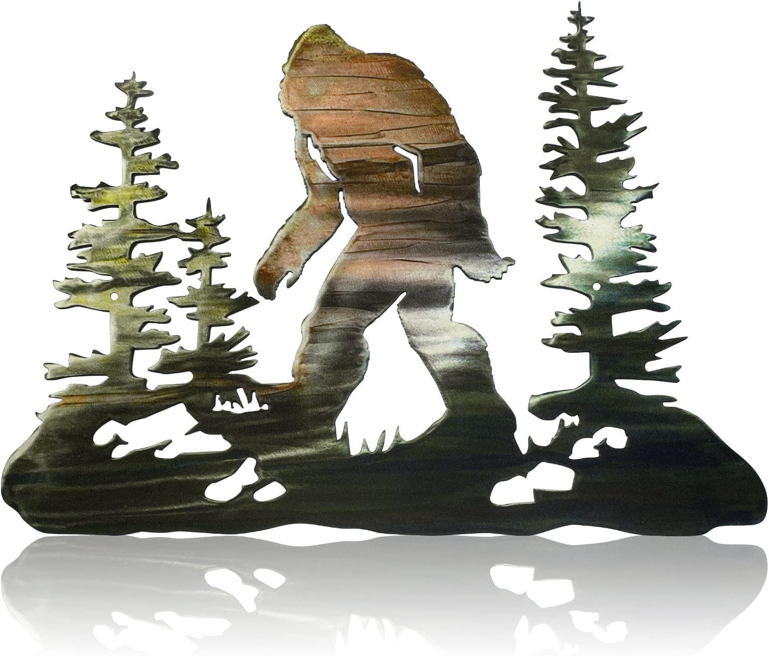 Amazon.com: POMOTER Metal Wall Art Statues/Bigfoot Peeking/Sasquatch ...