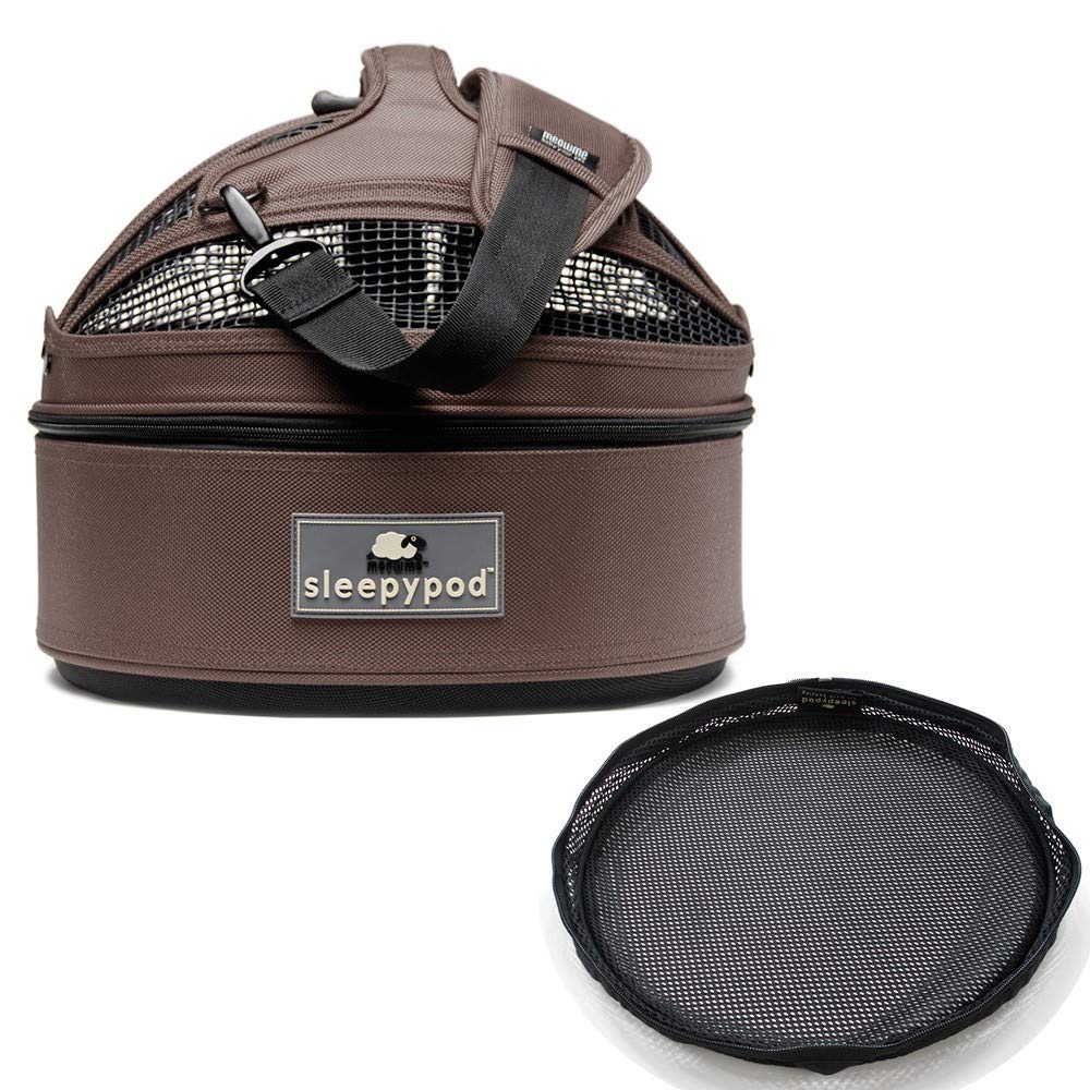 Amazon | Sleepypod Mini(スリーピーポッドミニ) モバイルペットベッド ハンモックセット チョコ | Sleepypod ...