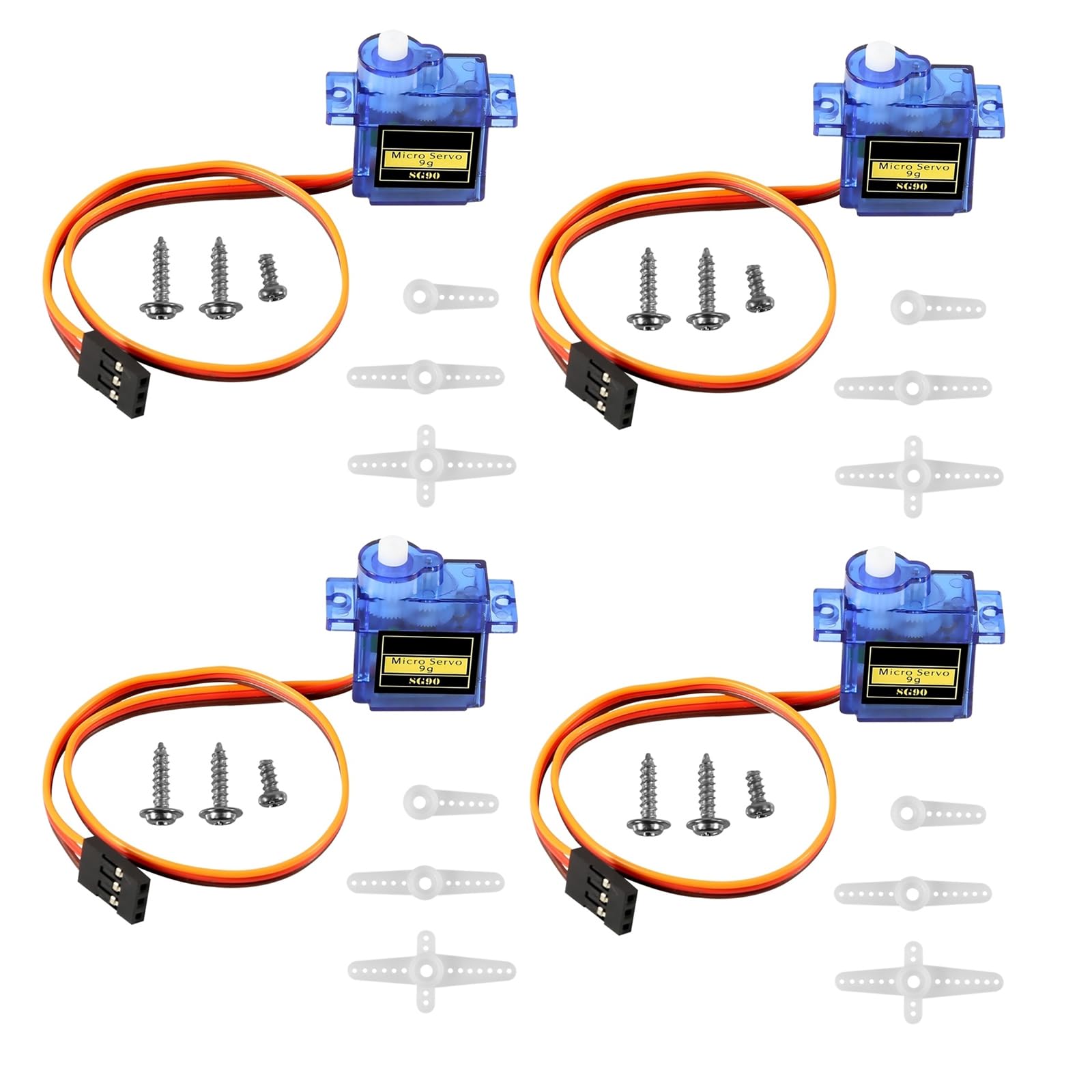 4pcs Sg90 Micro Servo Motor 180 Degree Sg90 9g Gear 4268
