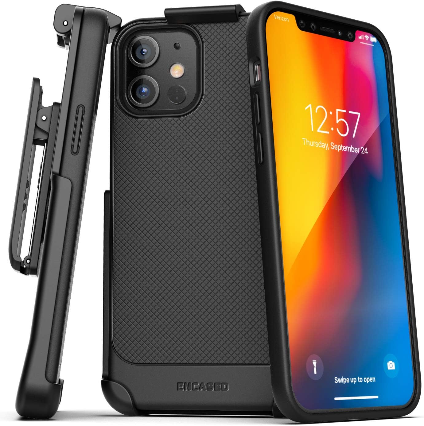 Amazon.com: Encased DuraClip Holster for iPhone 12 Mini Case with Belt ...