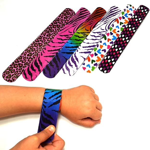 Amazon.com: Dazzling Toys Slap Bracelets for Kids Bulk – Kids Snap ...