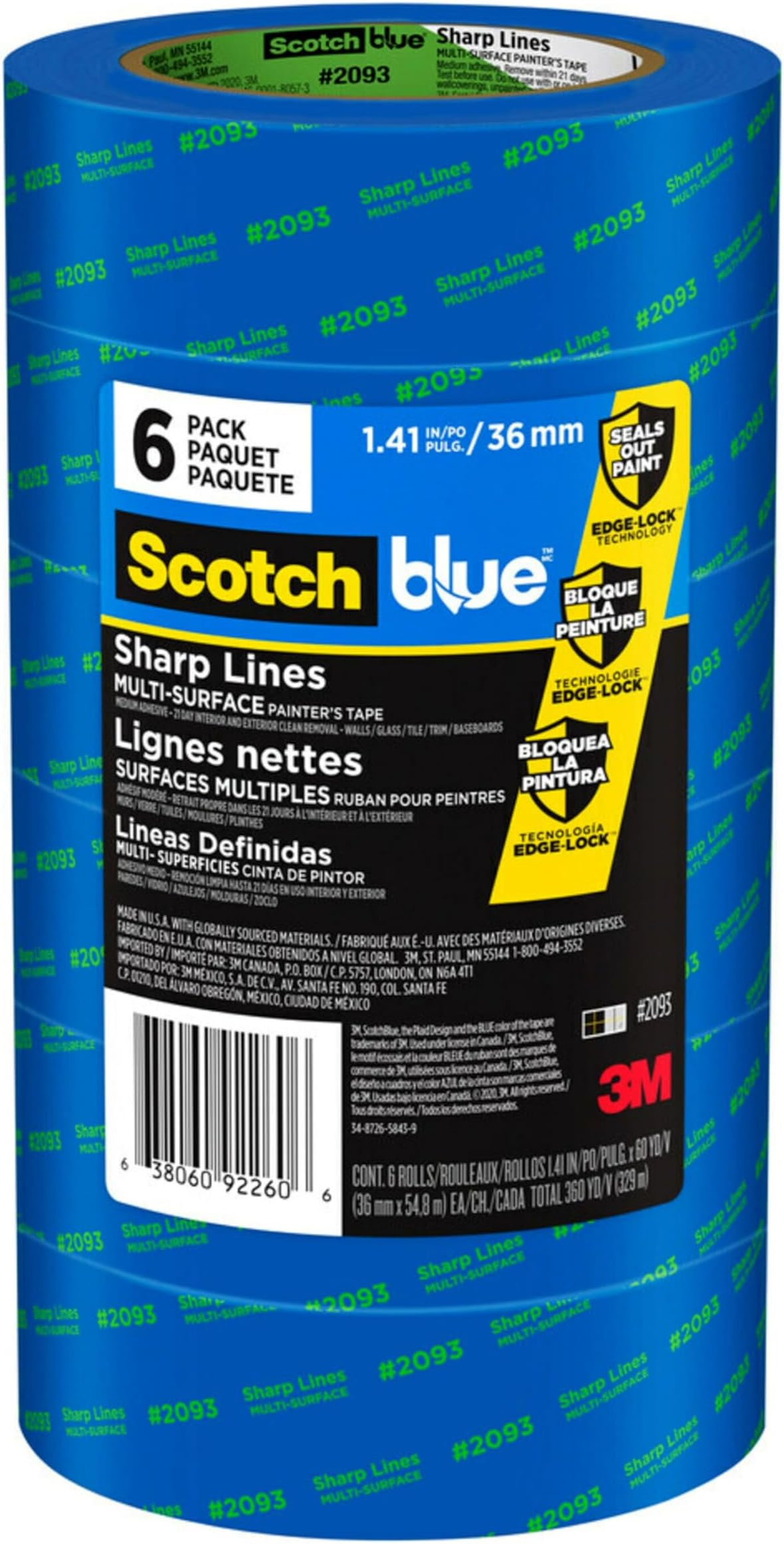 Scotch Painter's Tape 2098-36CC-XS ScotchBlue Original Painters Tape, 1 ...