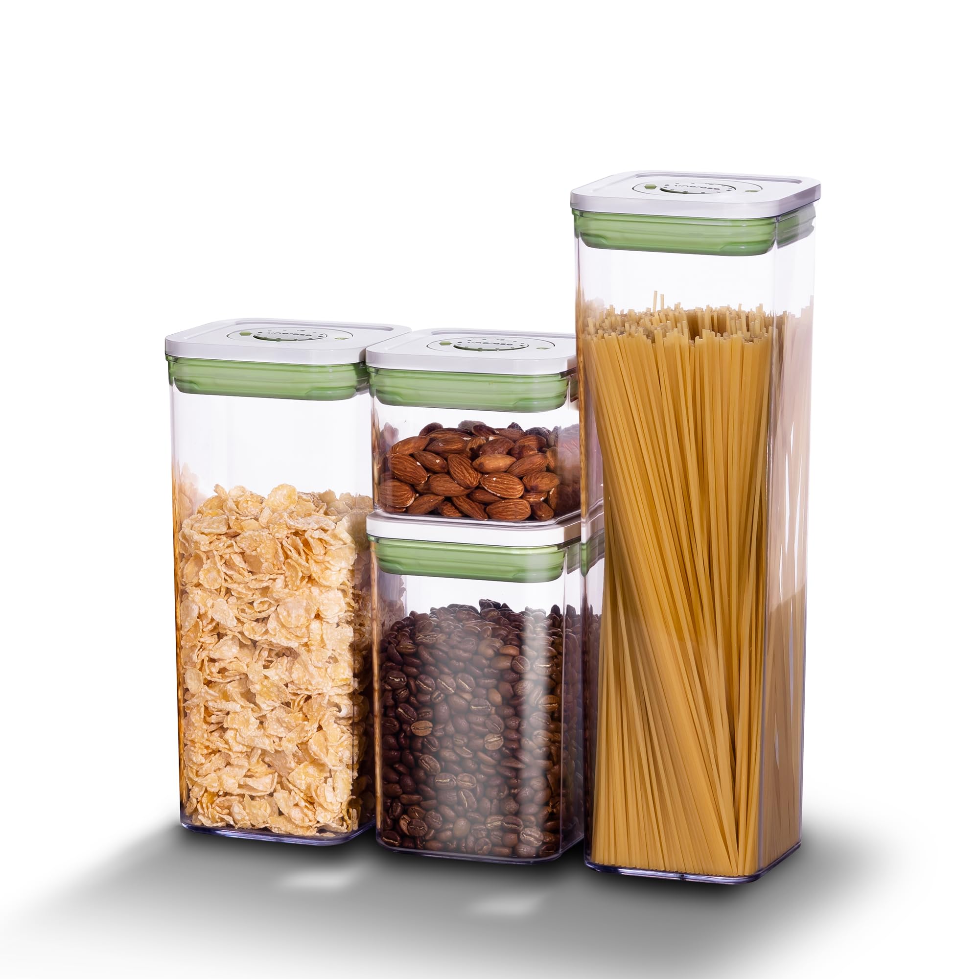 Amazon.com: linoroso Set of 4 Pop Airtight Food Storage Containers with ...
