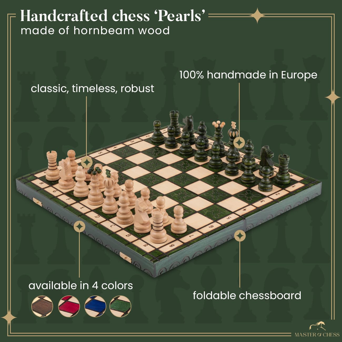 Stunning PEARL XL Large Wooden Chess Set 42cm / 16in. Very Popular ...