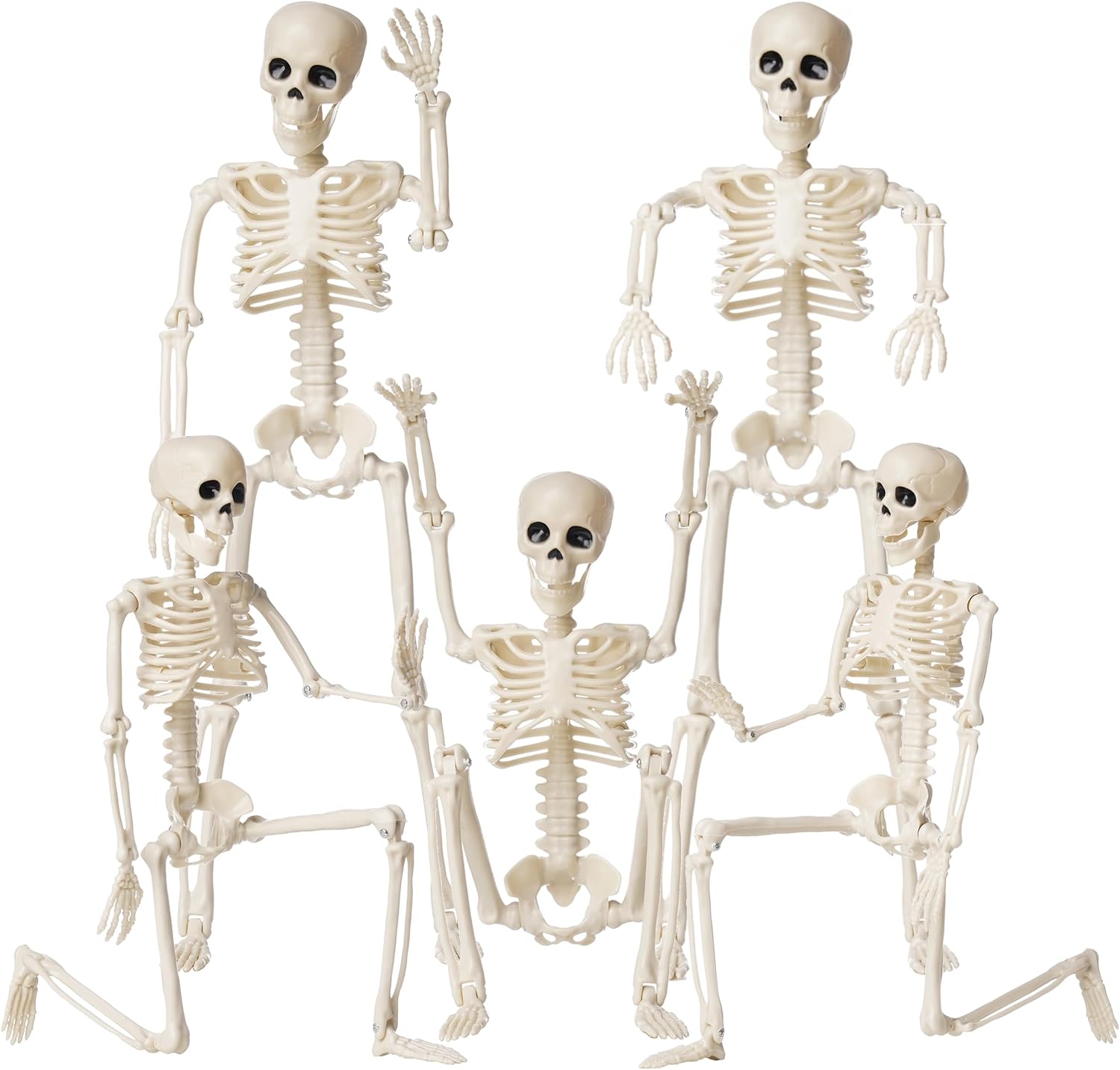Amazon.com: Halloween Skeletons Decorations, 16" Posable Plastic ...