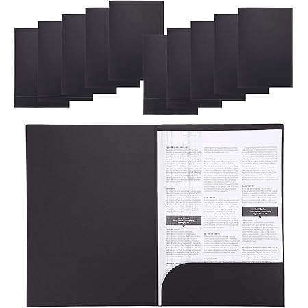 10Pack A4 Paper File Folder Black Foolscap Wallet Business Report ...