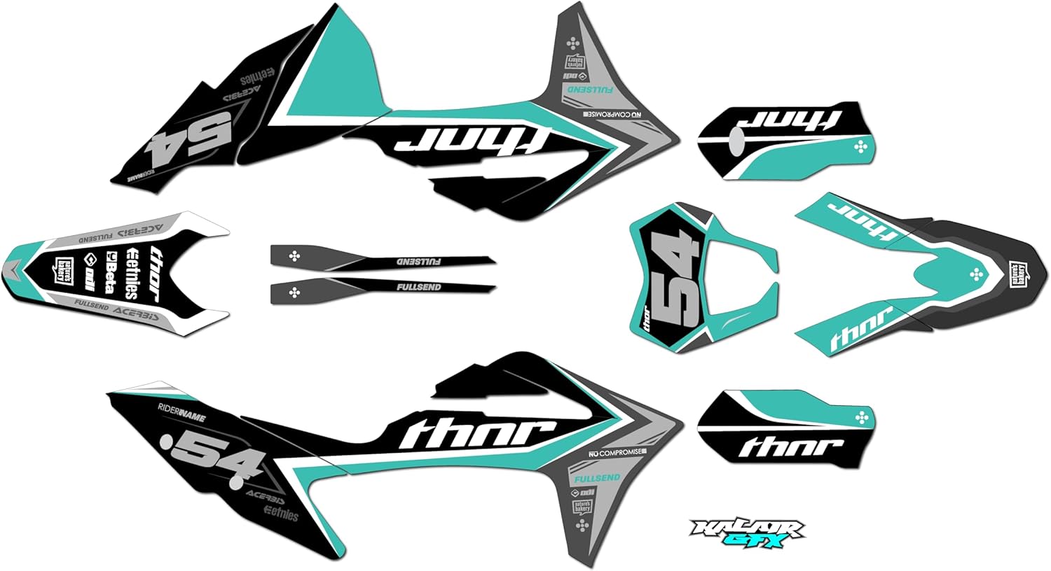 Amazon.com: Kalair GFX Graphics Kit for GASGAS EC250 EC300 (2021 ...