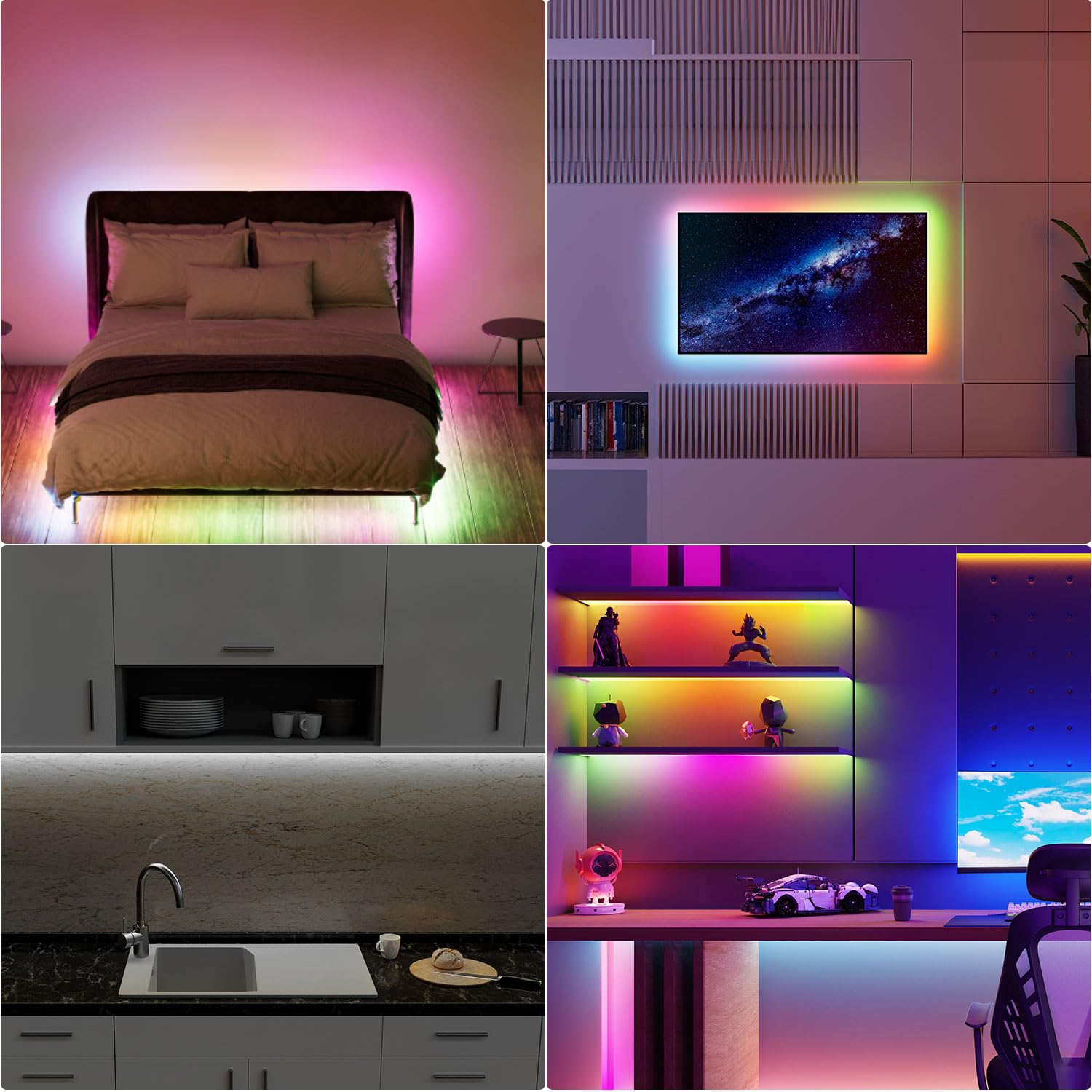Snapklik.com : RGBW Warm White SK6812 Addressable LED Strip DC12V 16 ...