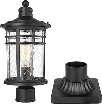 Darkaway 17inch Large Outdoor Post Lights + Post Light Adapter，Lamp ...