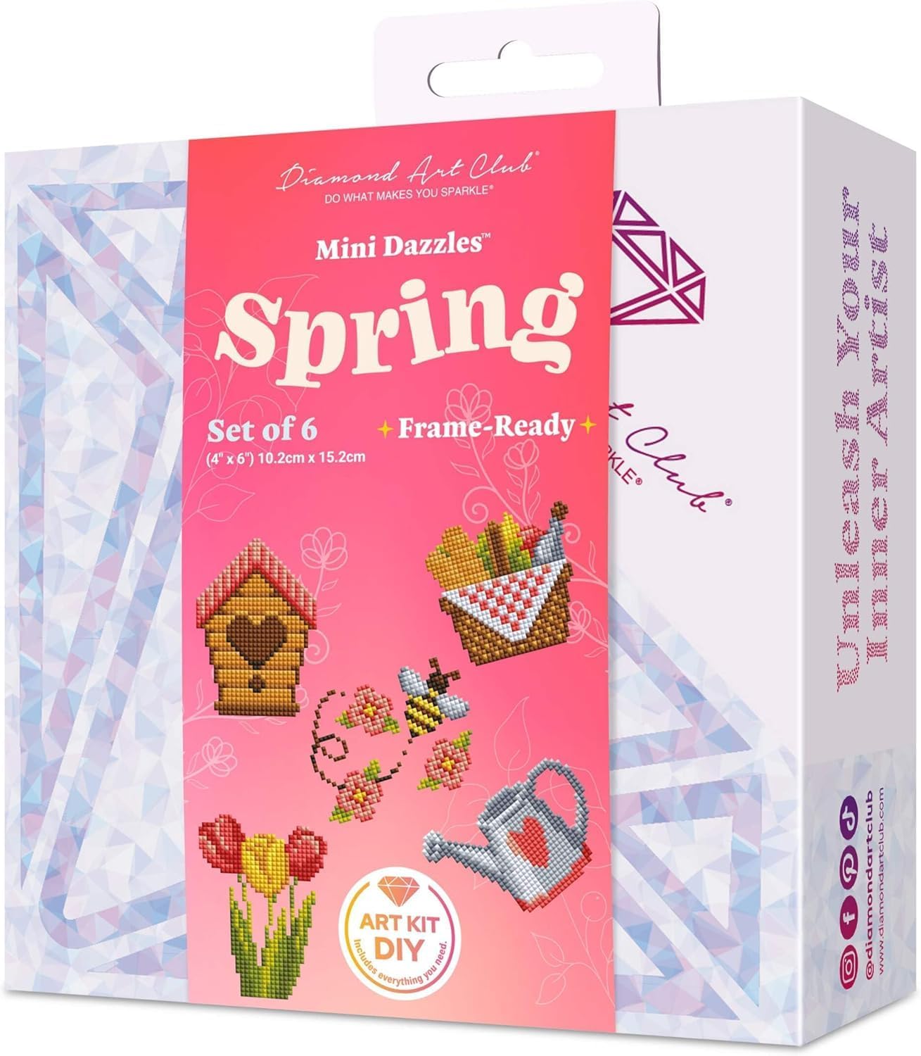 DIAMOND ART CLUB Mini Dazzles - Spring, Fun DIY Diamond Painting Kit ...