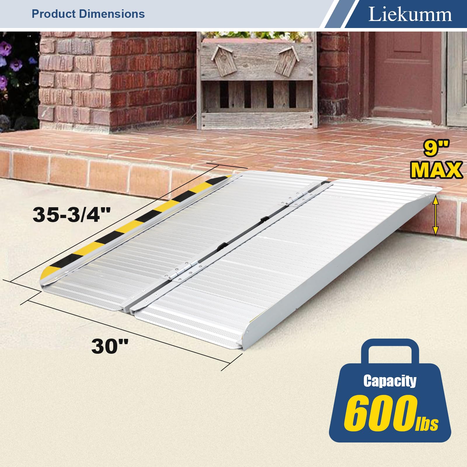 Snapklik.com : 3FT Folding Wheelchair Ramp, 30 Wide Non-Slip Aluminum ...