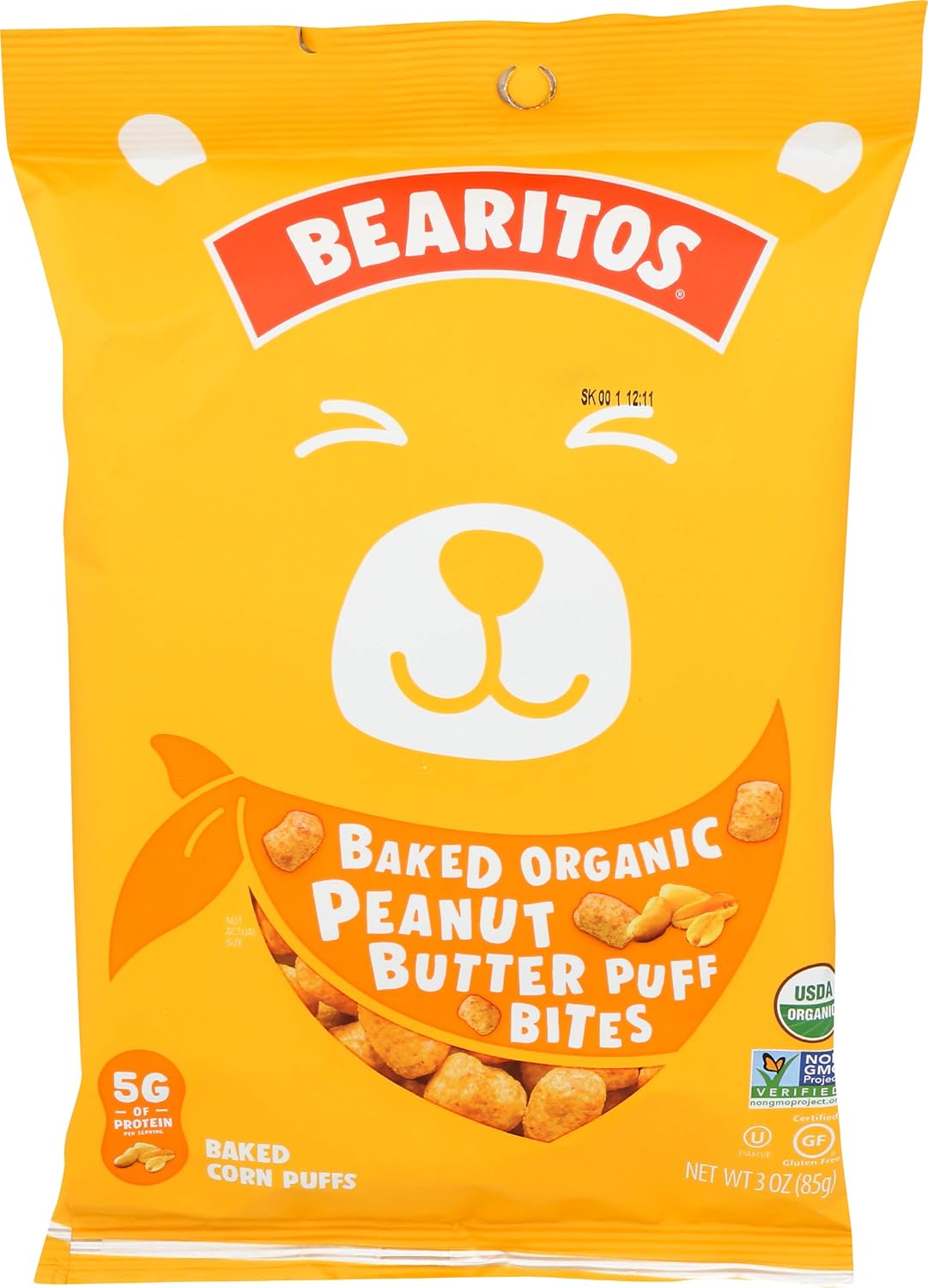 Amazon.com: Bearitos Organic Peanut Butter Puffs, 3 OZ