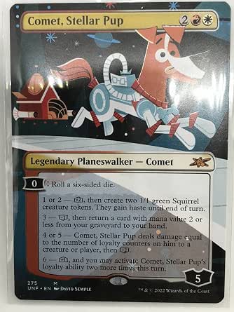 Amazon.co.jp: MTGUnfinity Borderless 《Comet, Stellar Pup》[UNF-BF] Gold ...