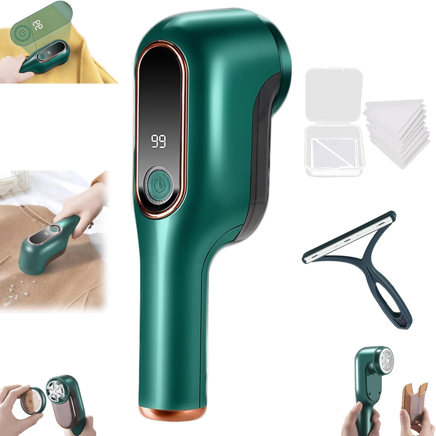 Amazon.com: Lint Buster for Clothes, Scrubeeze Lint Buster, Digital Power Display Electric Lint ...