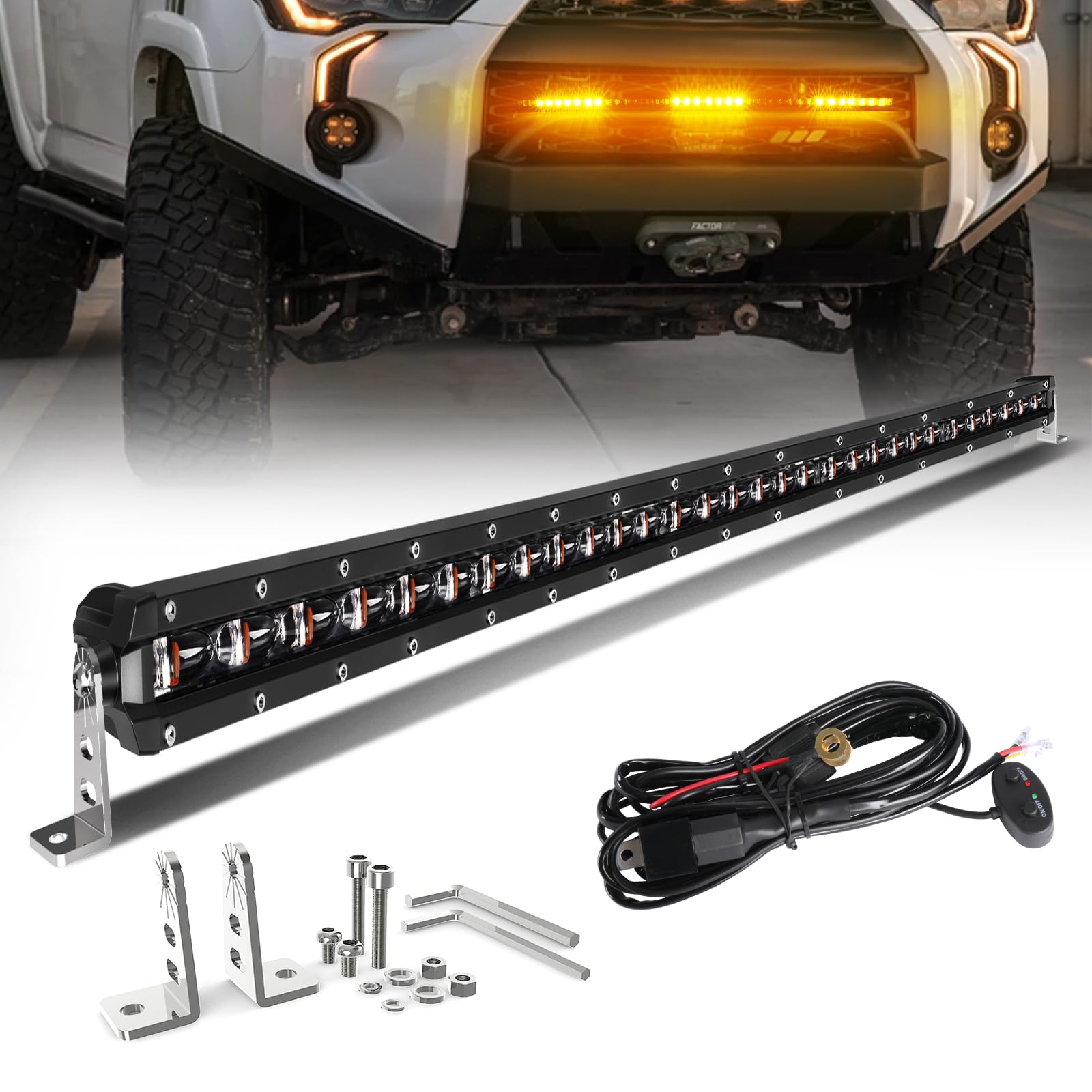 Amazon.com: BraveWAY 32 inch LED Light Bar Slim Spot Flood Combo Beam ...