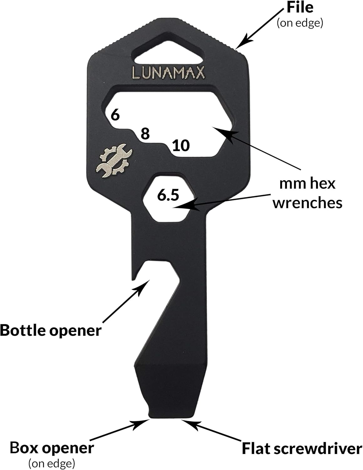 Lunamax Mighty Key-TITANIUM – Herramienta multiherramienta 8 en 1 para ...