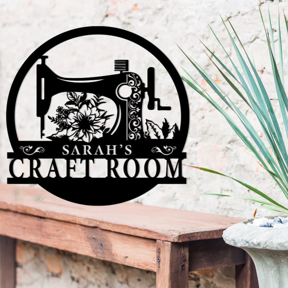 Amazon.com: Custom Sewing Metal Wall Art Sewing Room Wall Decor ...