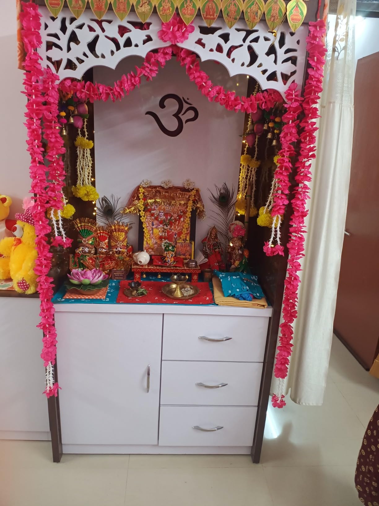 Buy Kapoor Crafts® 4 Pcs Artificial Blossom Flower String Garland ladi ...