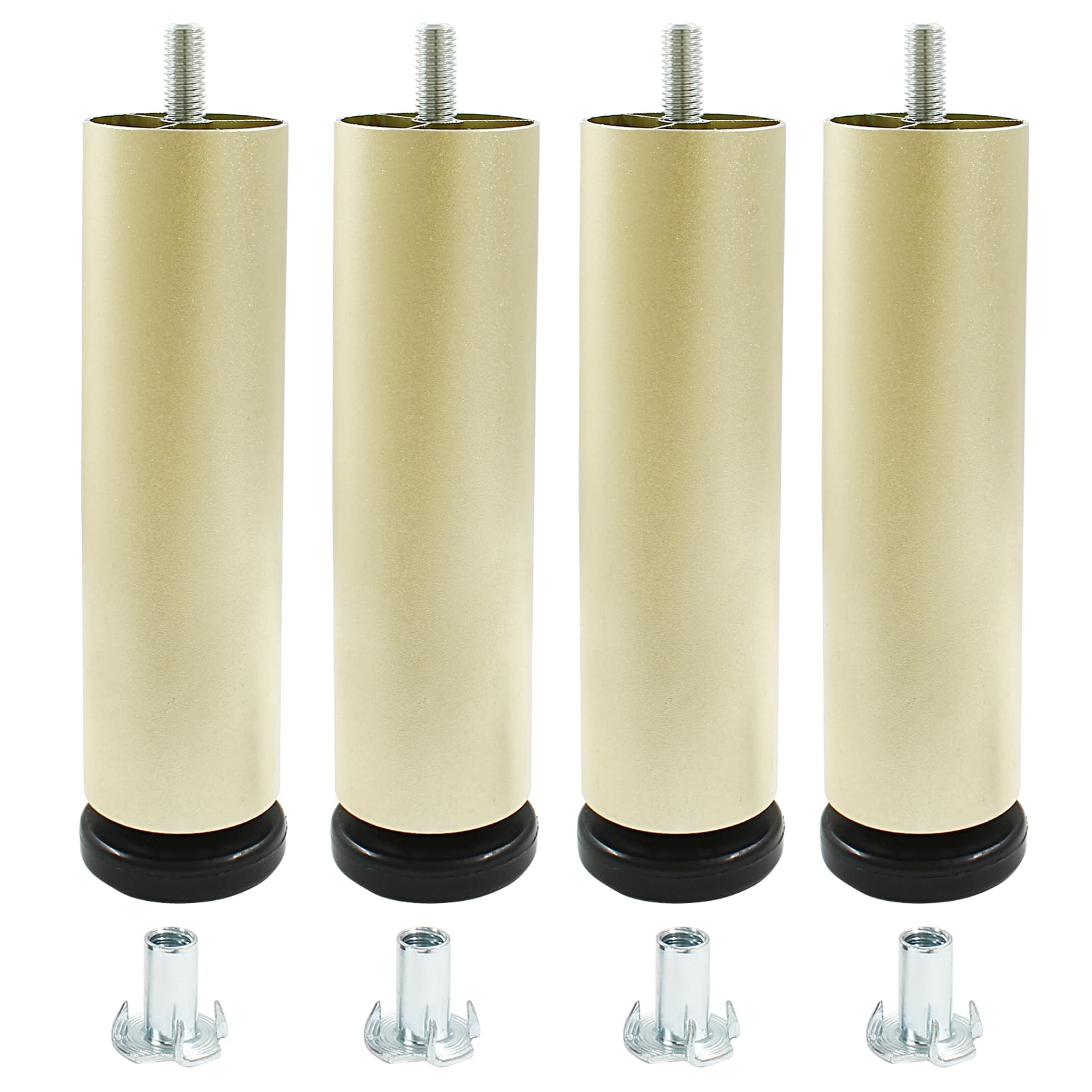 Snapklik.com : Kyuionty 4PCS Metal Furniture Legs 6 Inch, M8 Thread ...