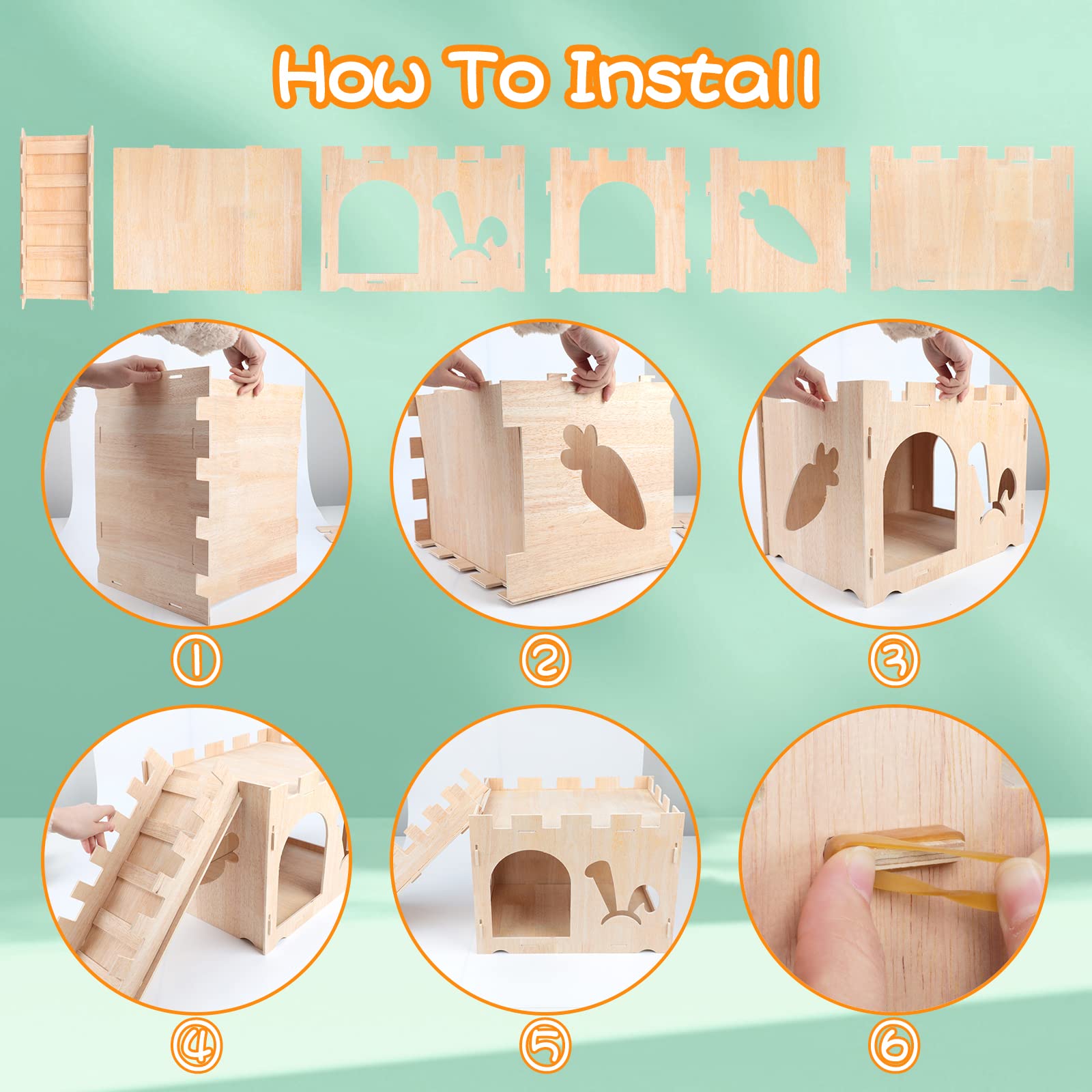 Snapklik.com : Extra Large Wooden Rabbit Castle Bunny House And ...