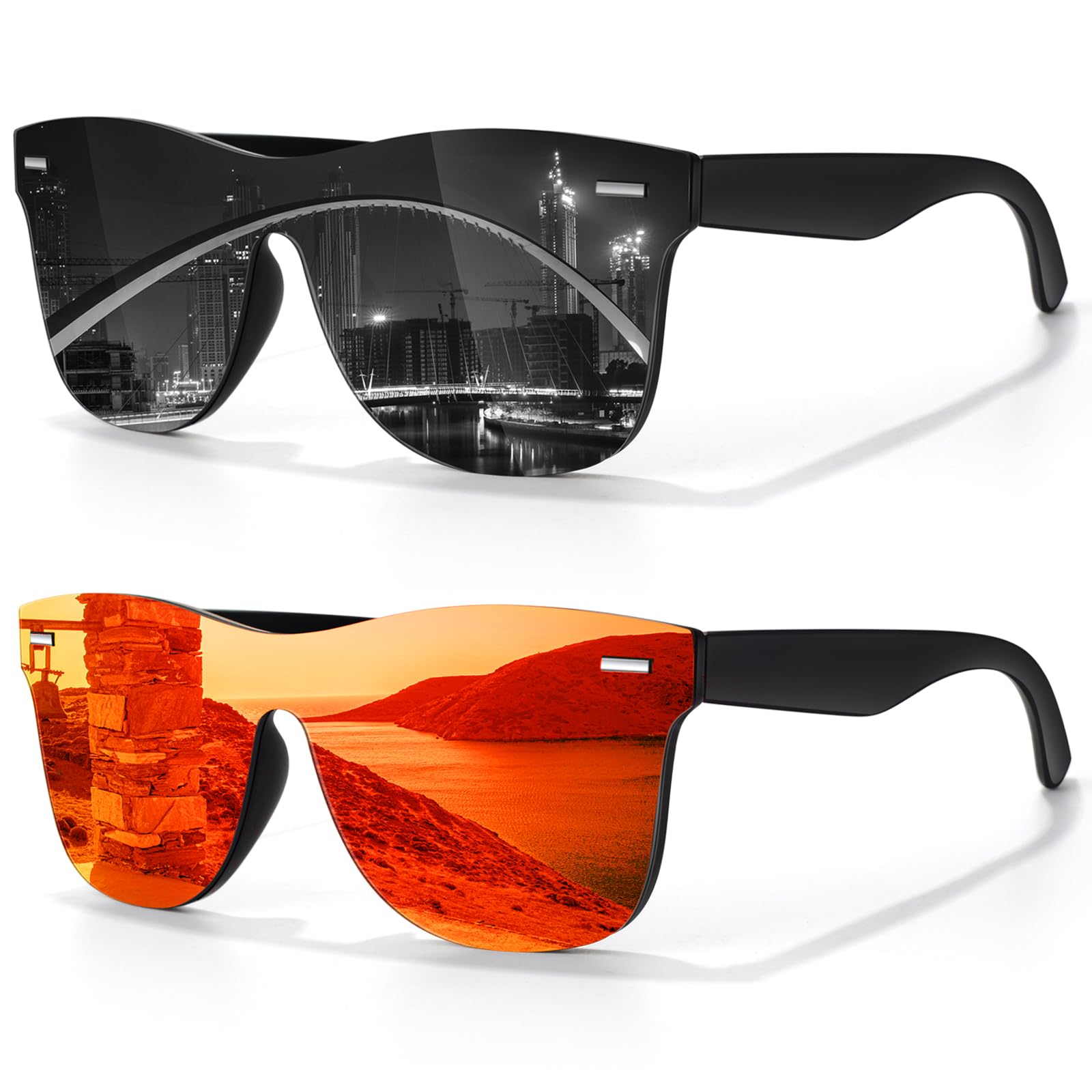 Snapklik.com : LINVO Trendy Polarized Mirrored Sunglasses Men Women