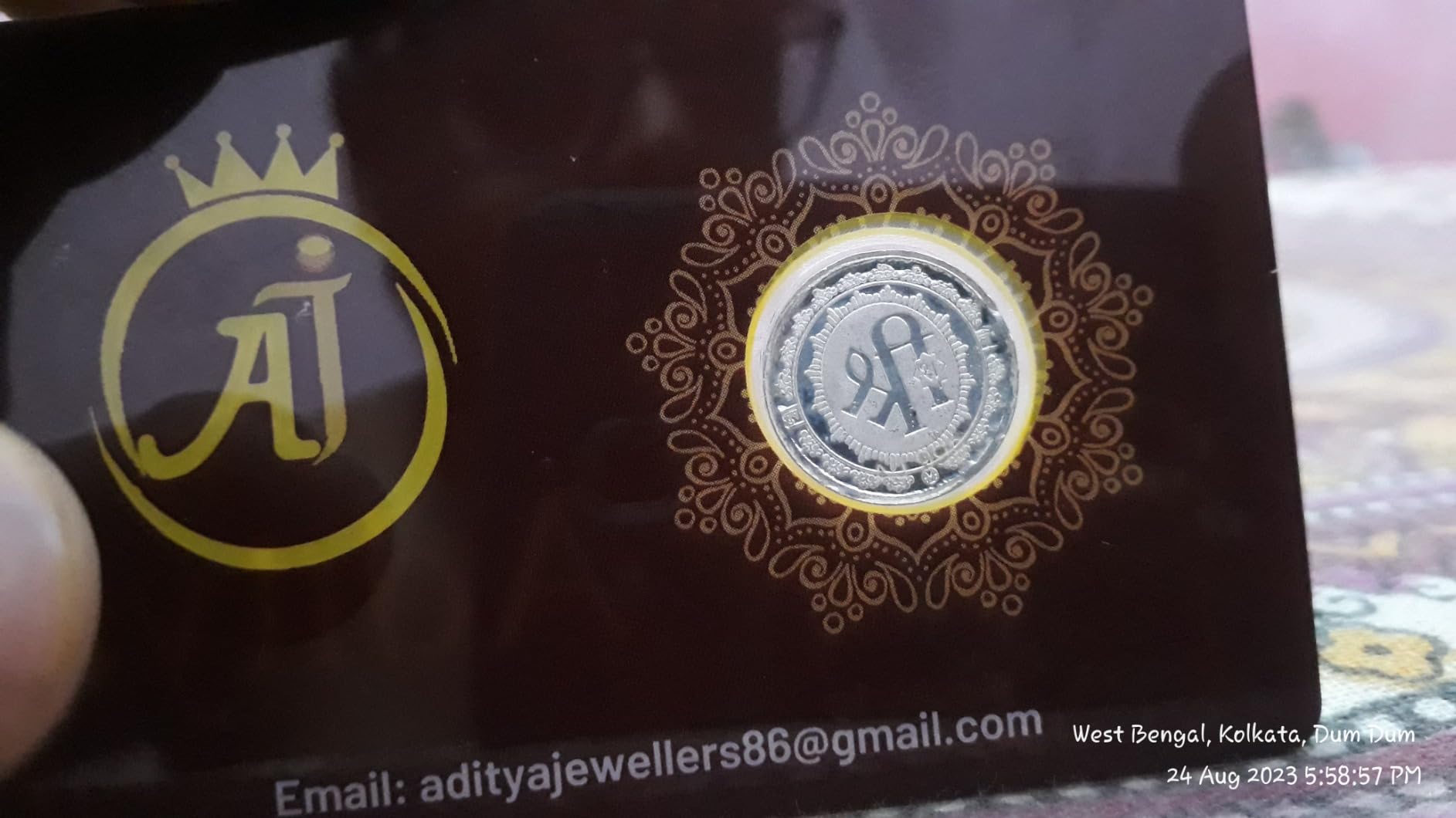 Aditya Jewellers Hallmarked 999 Pure Silver Trimurti Coin Round, 1 Gram : Amazon.in: Jewellery