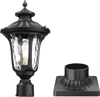 Outdoor Post Lights with Pier Mount Base Lamp Post Light Fixture Post ...