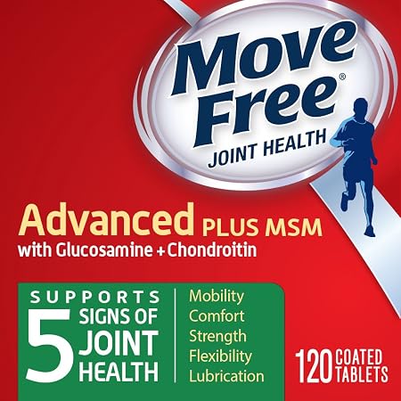 Amazon.com: Move Free Advanced Plus MSM Coated Tablets, Joint Health ...