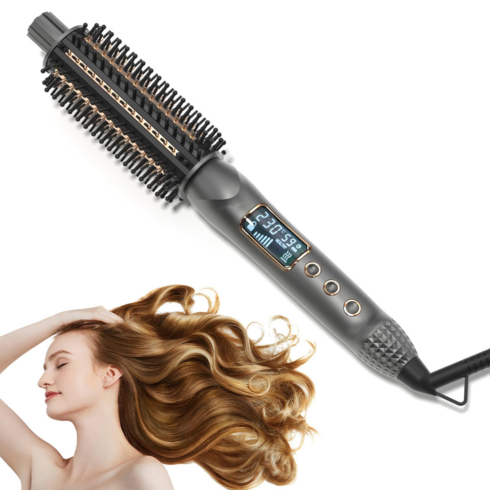 Thermal Brush 38mm 1.5in, Heated Round Brush with LCD Display, 80-230 ...