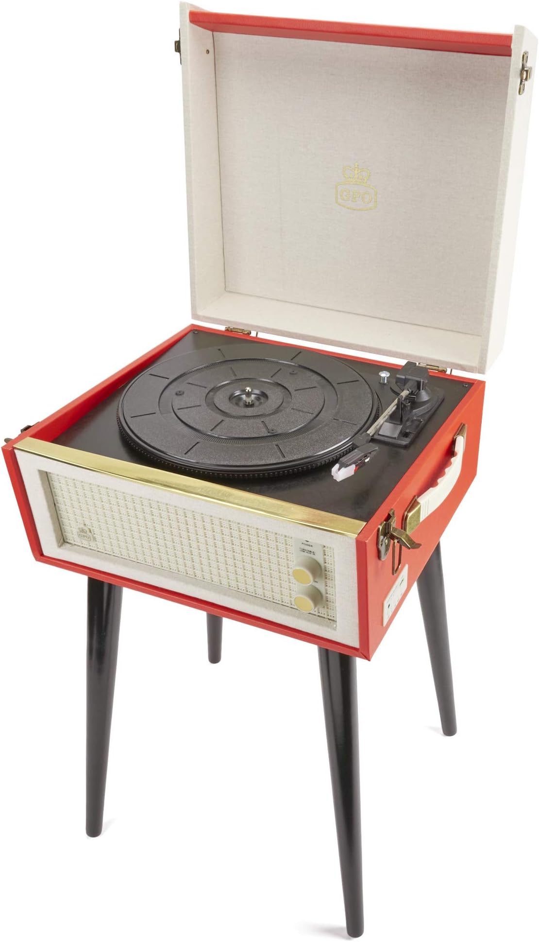 GPO Bermuda Retro Record Player with Removable Legs, Bluetooth ...