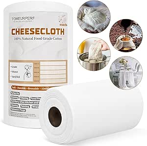 Amazon.com: 1 Roll Cheese Cloth for Straining 100% Natural Cotton ...