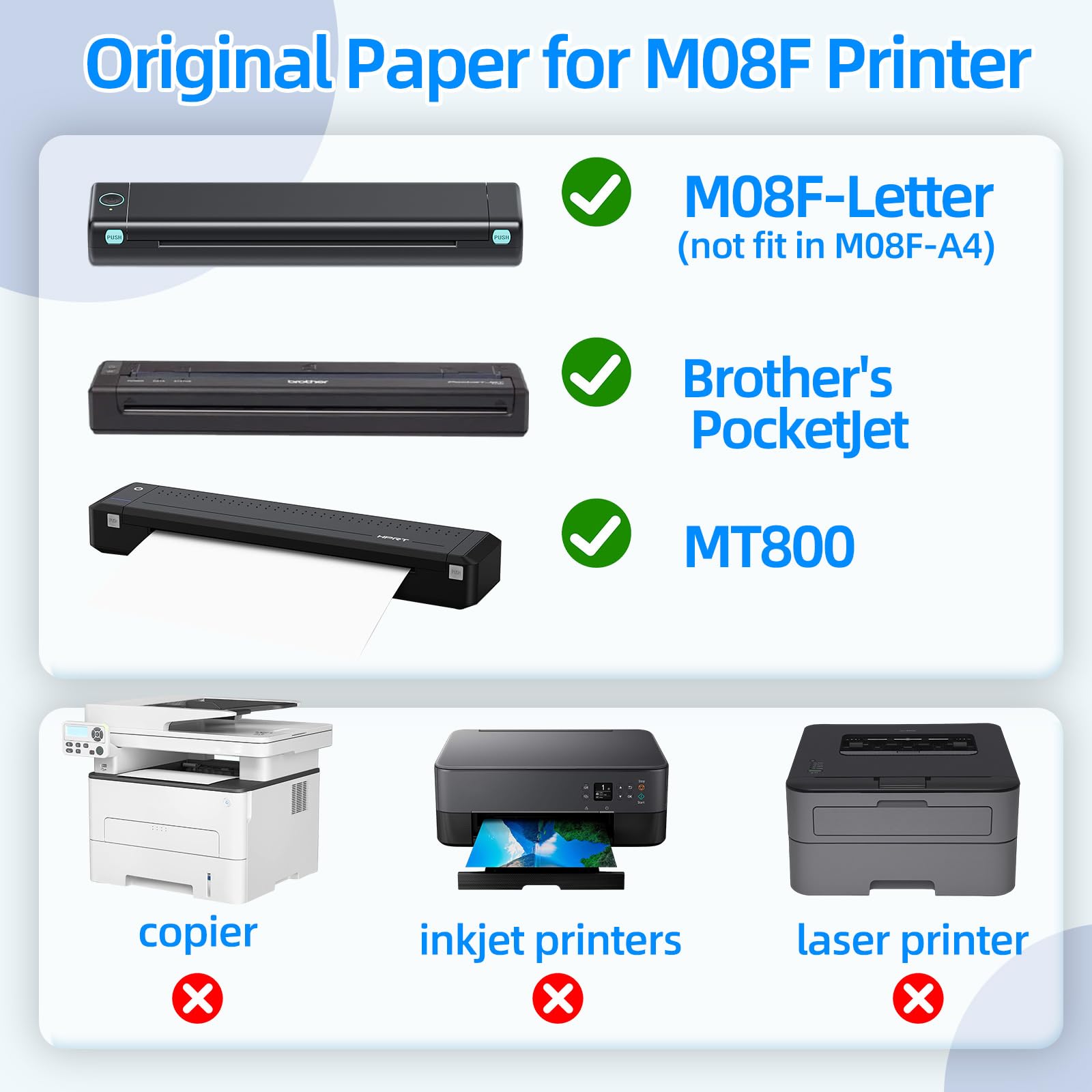 Snapklik.com : Phomemo Thermal Paper 8.5 X 11 Inch, Folding Thermal ...