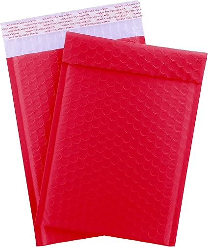 Amazon.com: DGSLTENV 6x9" Red Bubble Mailers (50-Pack)