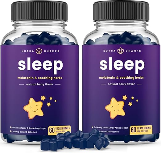 (2 Pack) Sleep Gummies | Melatonin Gummy Enhanced with L-Theanine ...