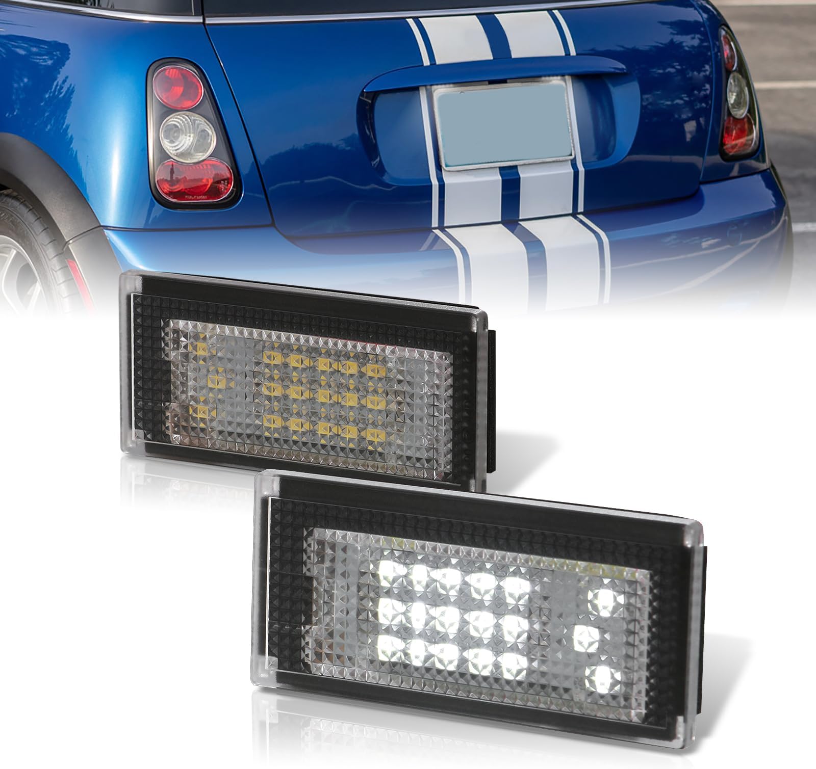 Amazon.com: Mingrui test 2 PCS Car LED Number License Plate Lights ...