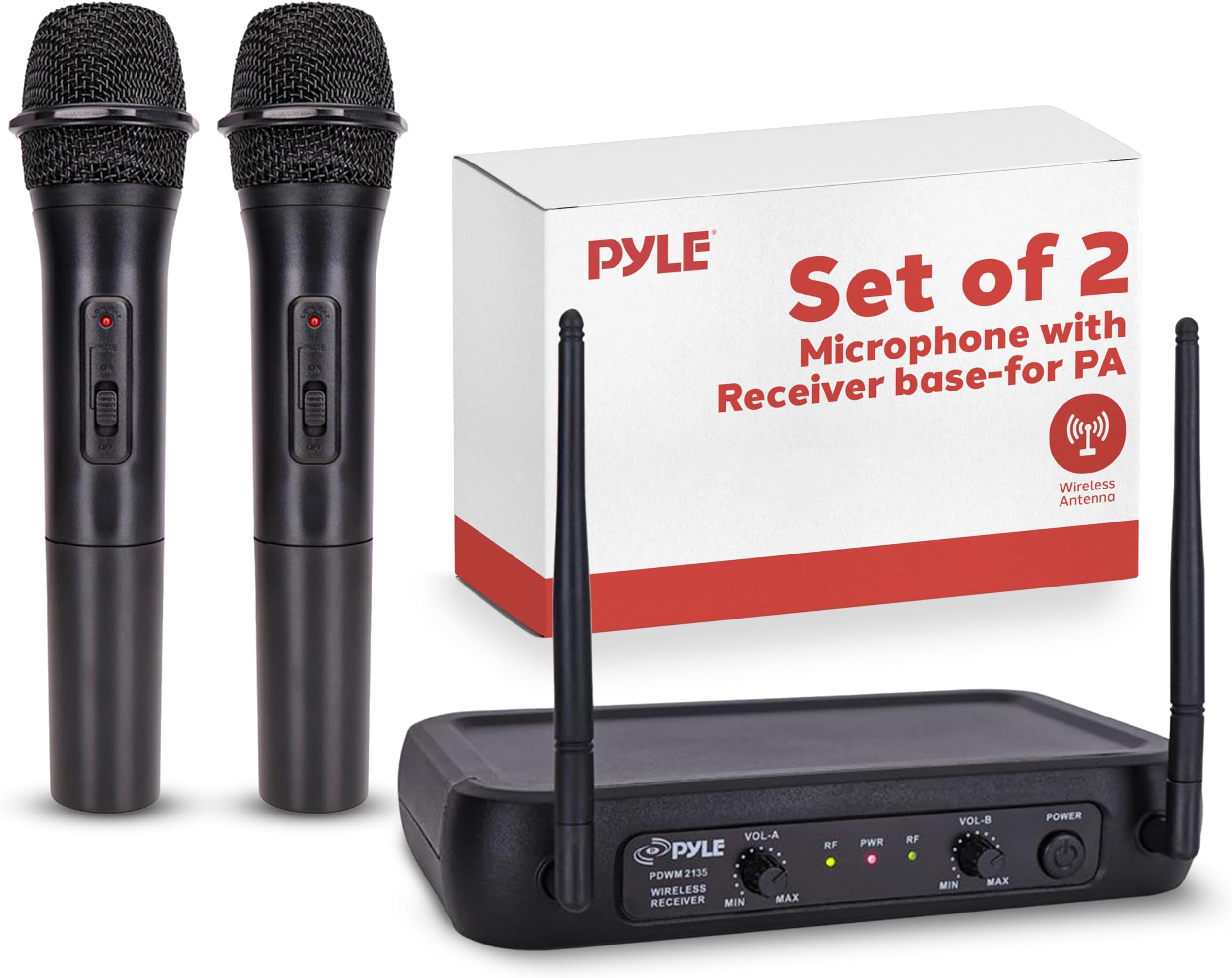 Amazon.com: Pyle Channel Microphone System-VHF Fixed Dual Frequency ...