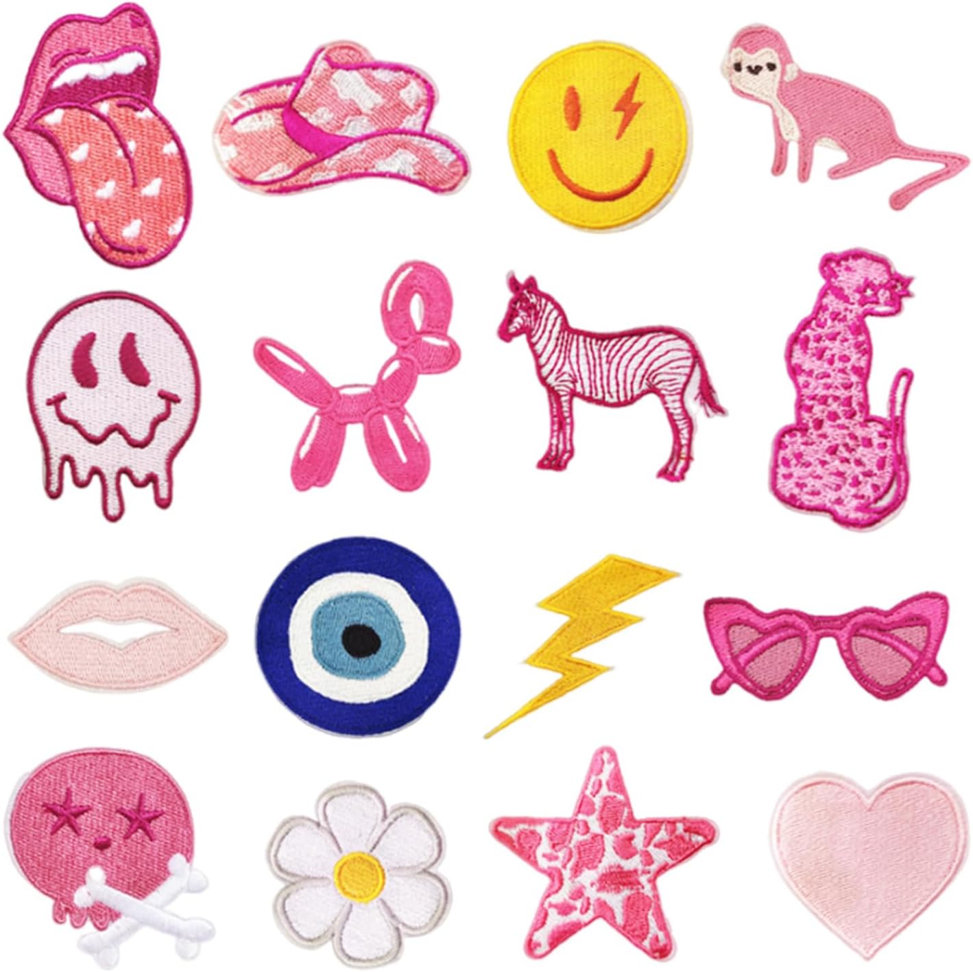Amazon.com: Tatuo 20 Pcs Pink Preppy Iron on Patches for Girls Cowgirl ...