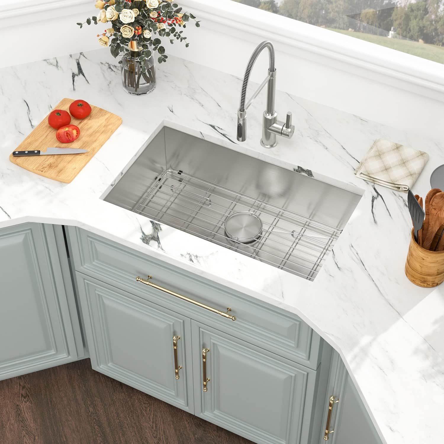 Snapklik.com : 30 Inch Undermount Kitchen Sink- 30x19 Undermount Sink ...