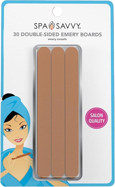Amazon.com : Spa Savvy Nail File Set, 30 Count, Double Sided 4.5 Inch ...