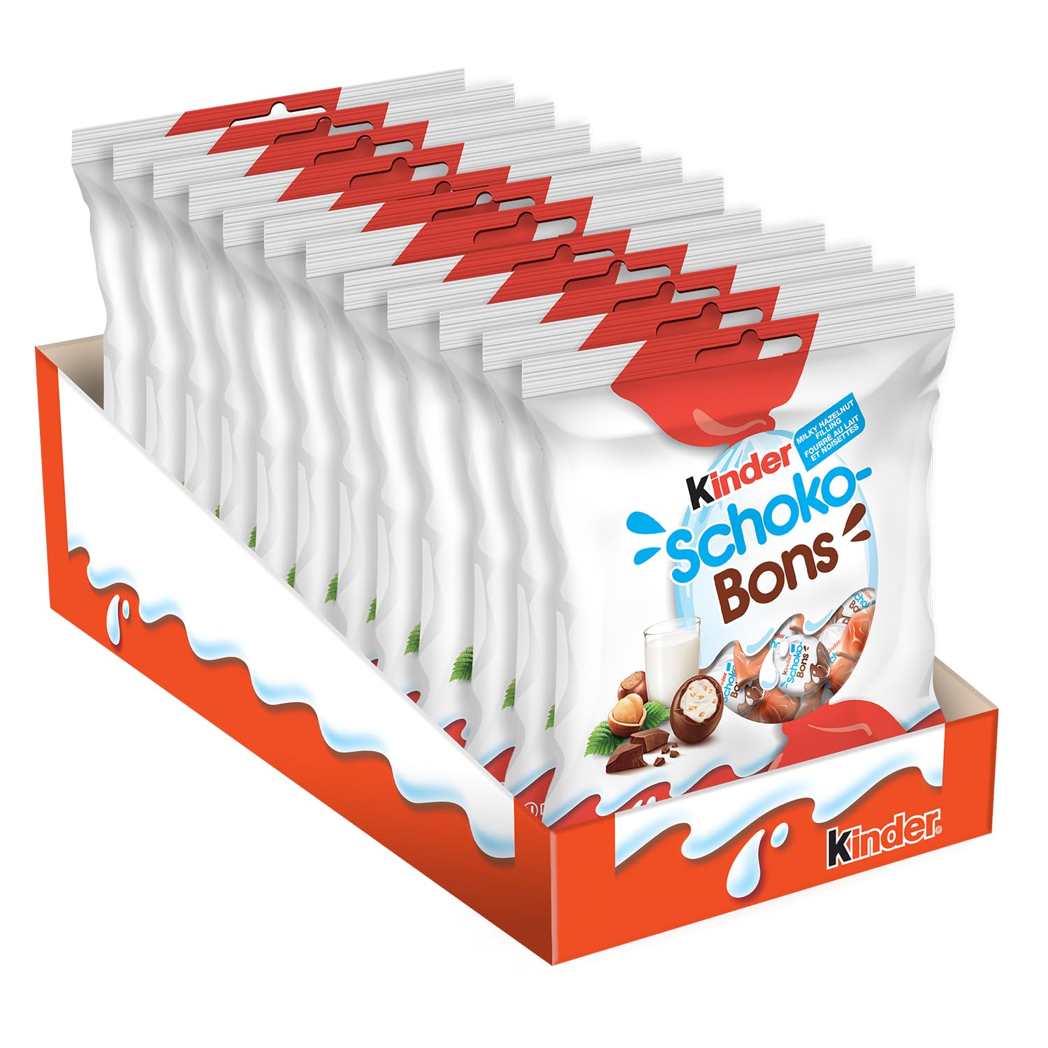 Kinder Schoko-Bons, fine milk chocolate bite with a milky and hazelnut ...