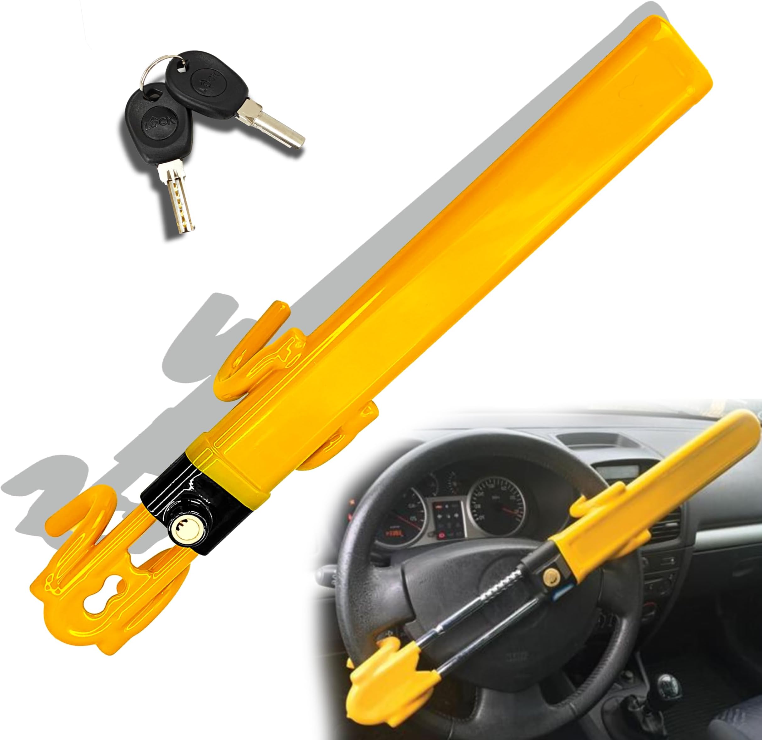 Winner International The Club 1000 Original Club Steering Wheel Lock ...