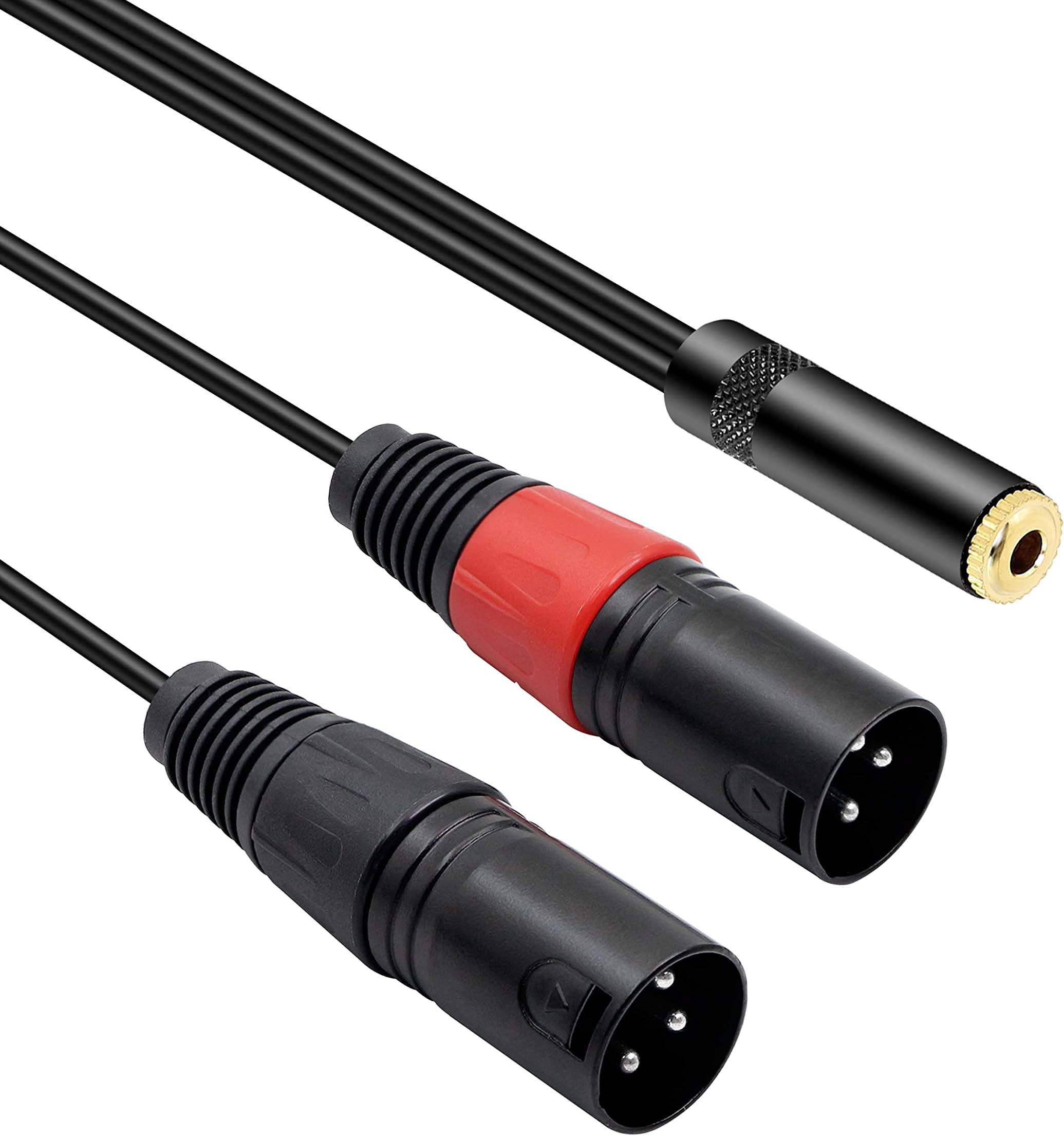 Amazon.com: Disino Dual Female XLR to 3.5mm Y-Splitter Cable ...