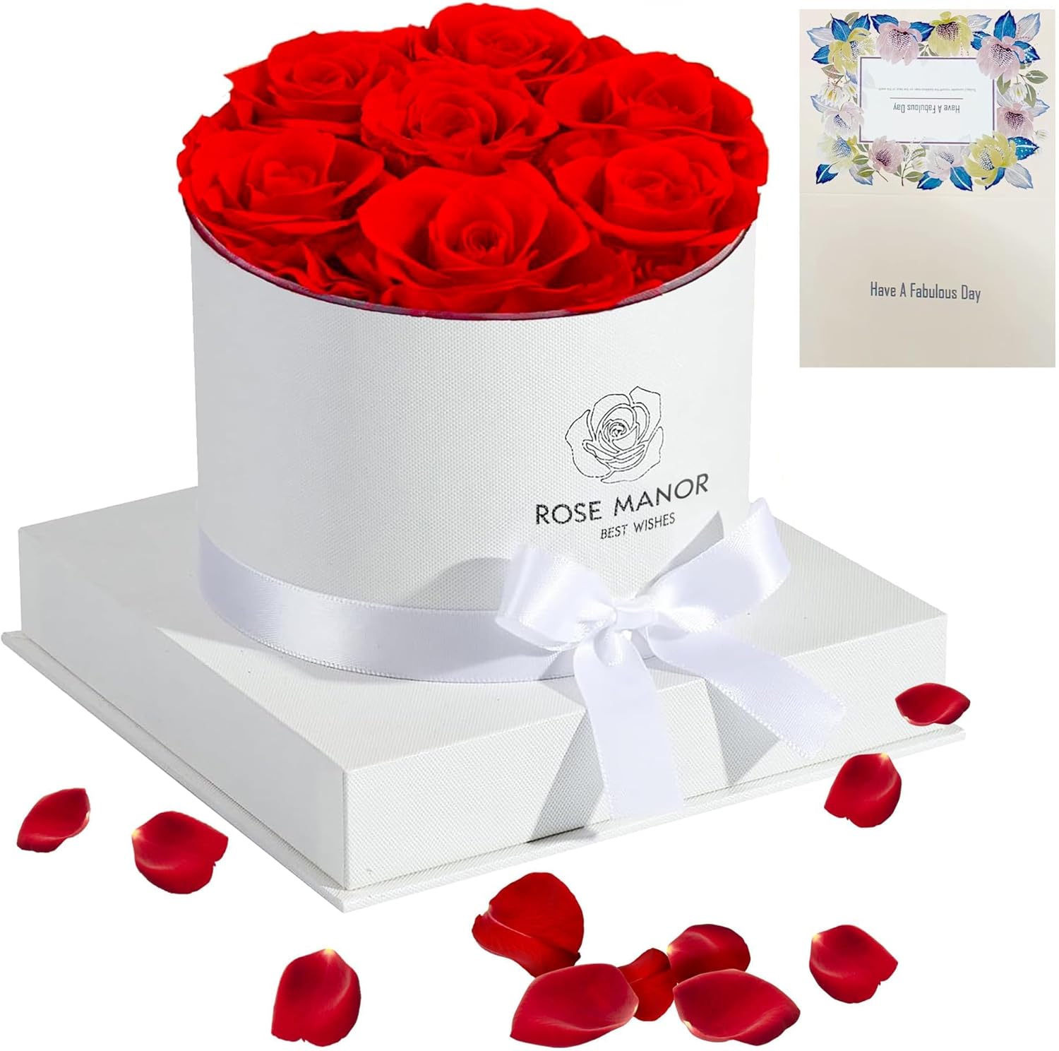 Amazon.com: Rose Manor Preserved Roses in A Box, 7-Piece Forever ...