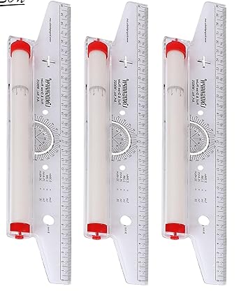 Worison linograph Roll N Draw Ruler 30 CM, Plastic Drafting Scale Ruler ...