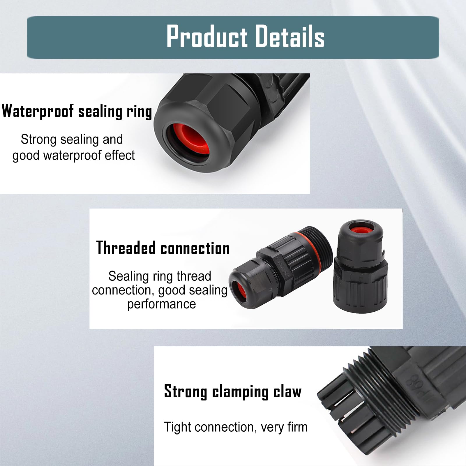 Snapklik.com : 3PCS Outdoor Junction Box IP68 Waterproof, 2 Way ...