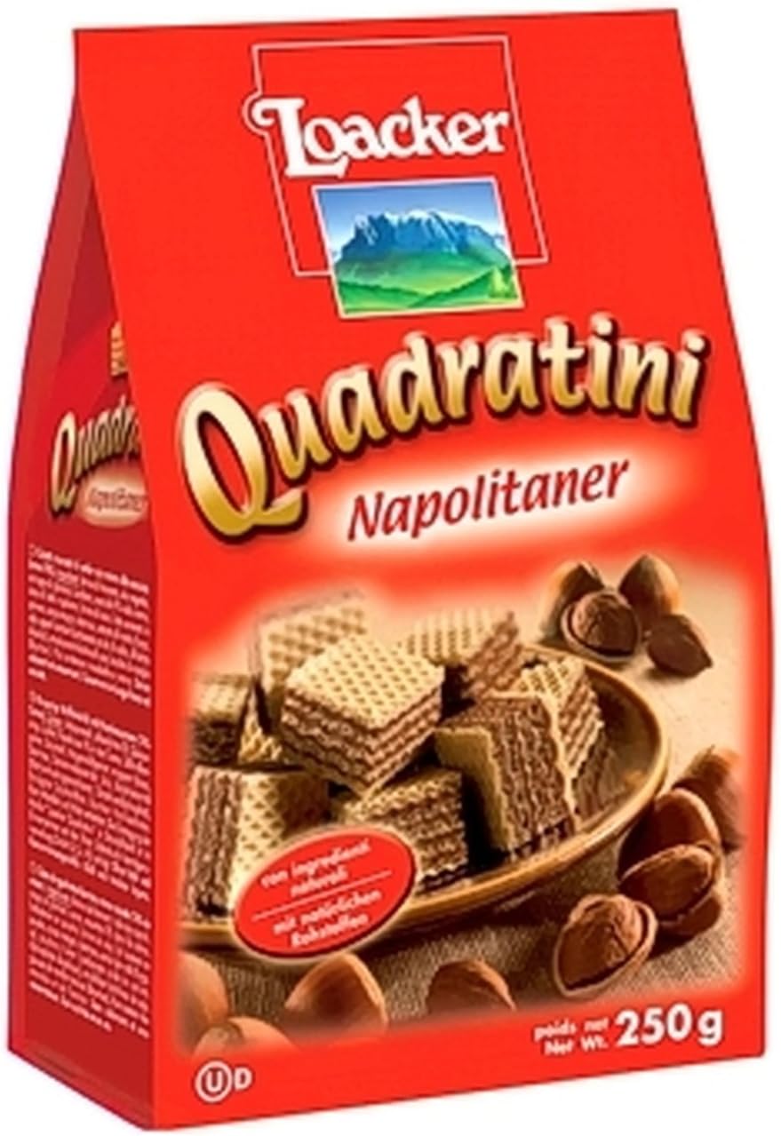 Wafer Quadratini Napolitaner 250 gr. - Loacker : Amazon.co.uk: Grocery